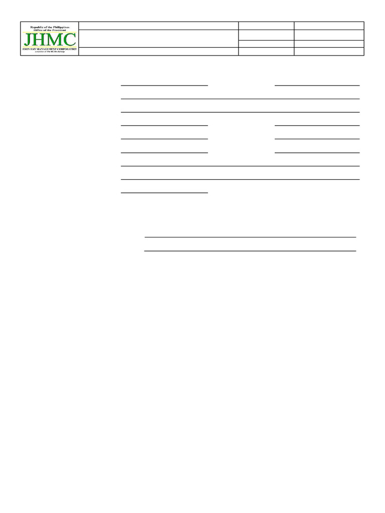 JHMC-ATO-Form 004 Application For Sewerage Clearance Form | PDF