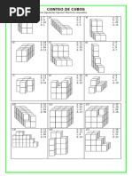 Ejercicios de conteo de cubos para primaria | PDF