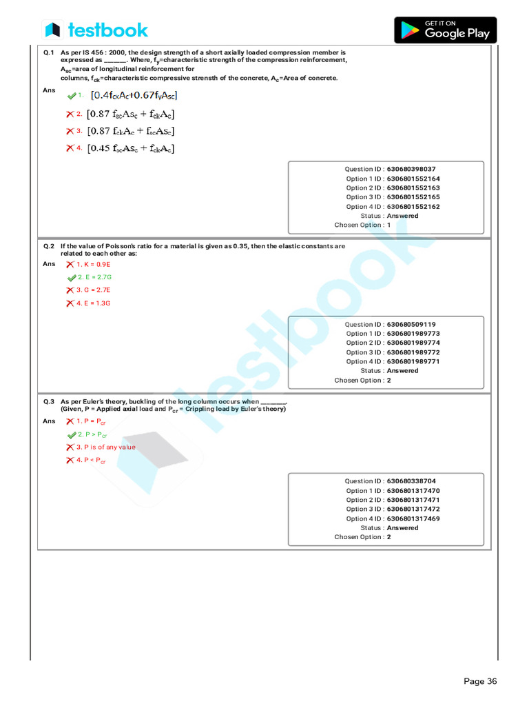 SSC Je Civil | PDF | Buckling | Mechanics
