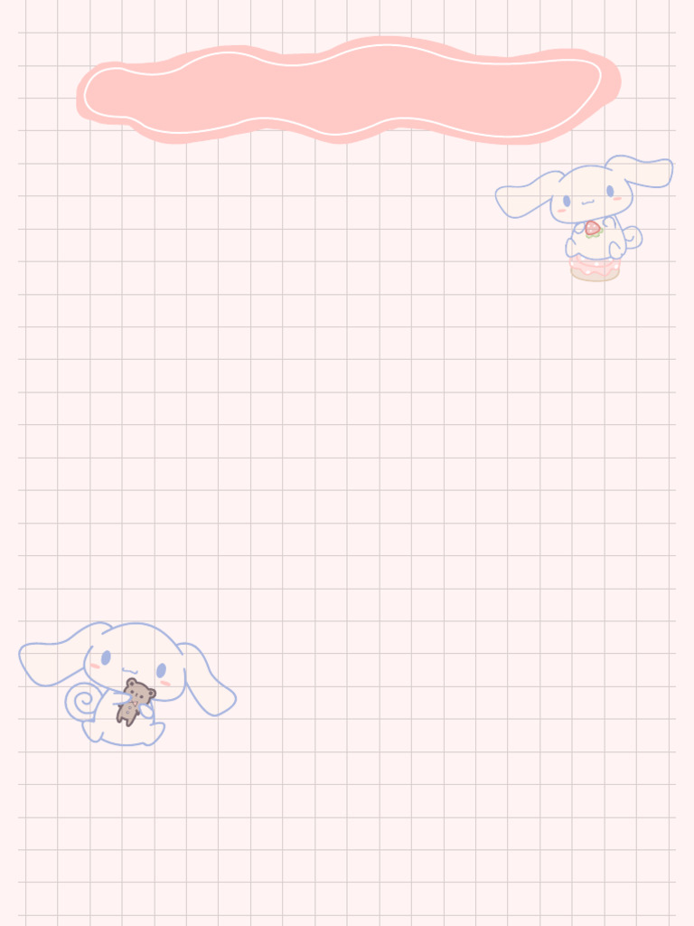Pink Cinnamoroll Graph Paper | PDF
