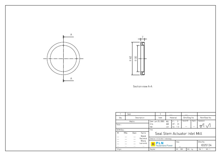 ID25124 - Seal Stem Actuator Inlet Mill | PDF