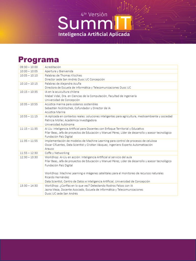 Summit IAA - Programa 2025 | PDF