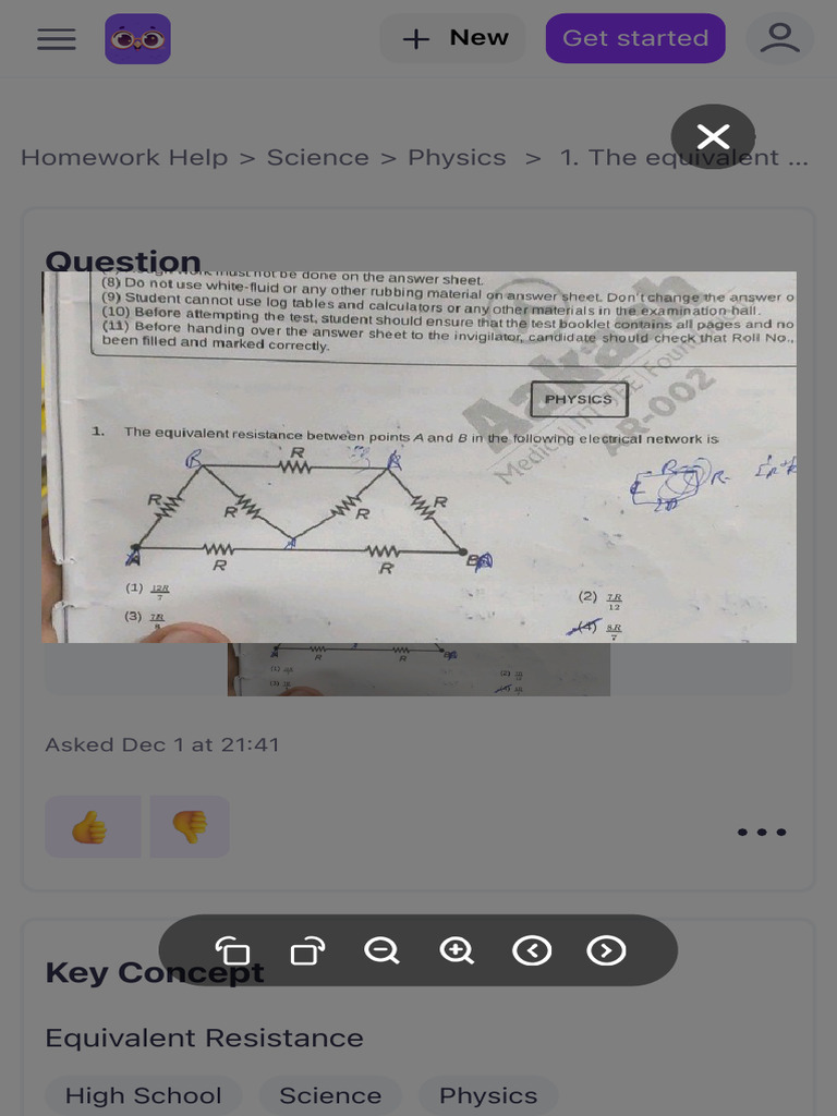 1 The Equivalent Resistance Between Points A StudyX | PDF