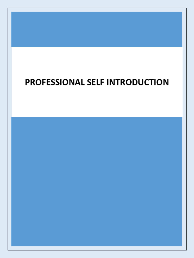 Effective Self-Introduction Guide | PDF | Car | Transport