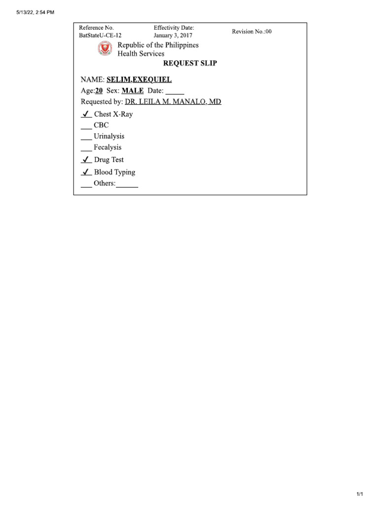Medical Slip | PDF