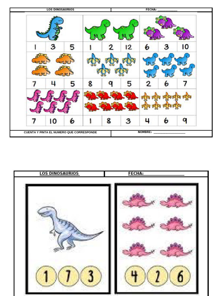 Contando Los Dinosaurios | PDF