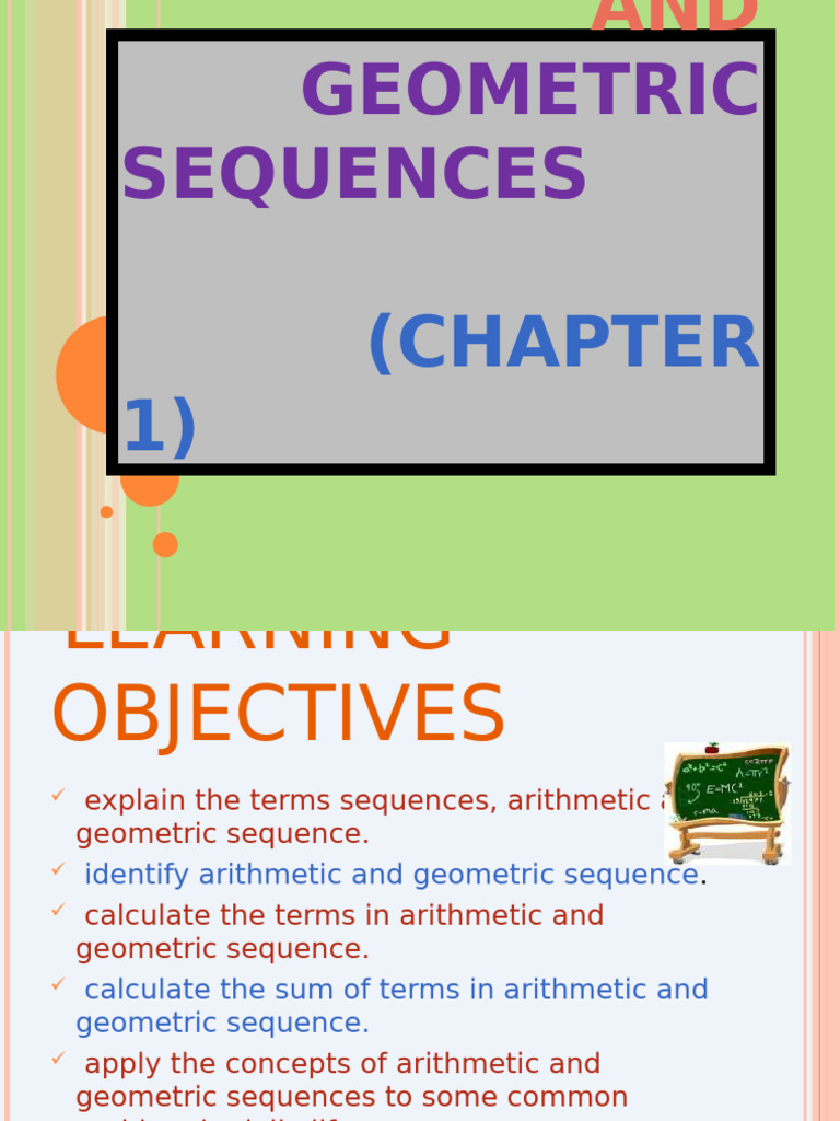 CHAPTER 1 Arithmetic n Geometric Sequence | PDF | Arithmetic | Equations