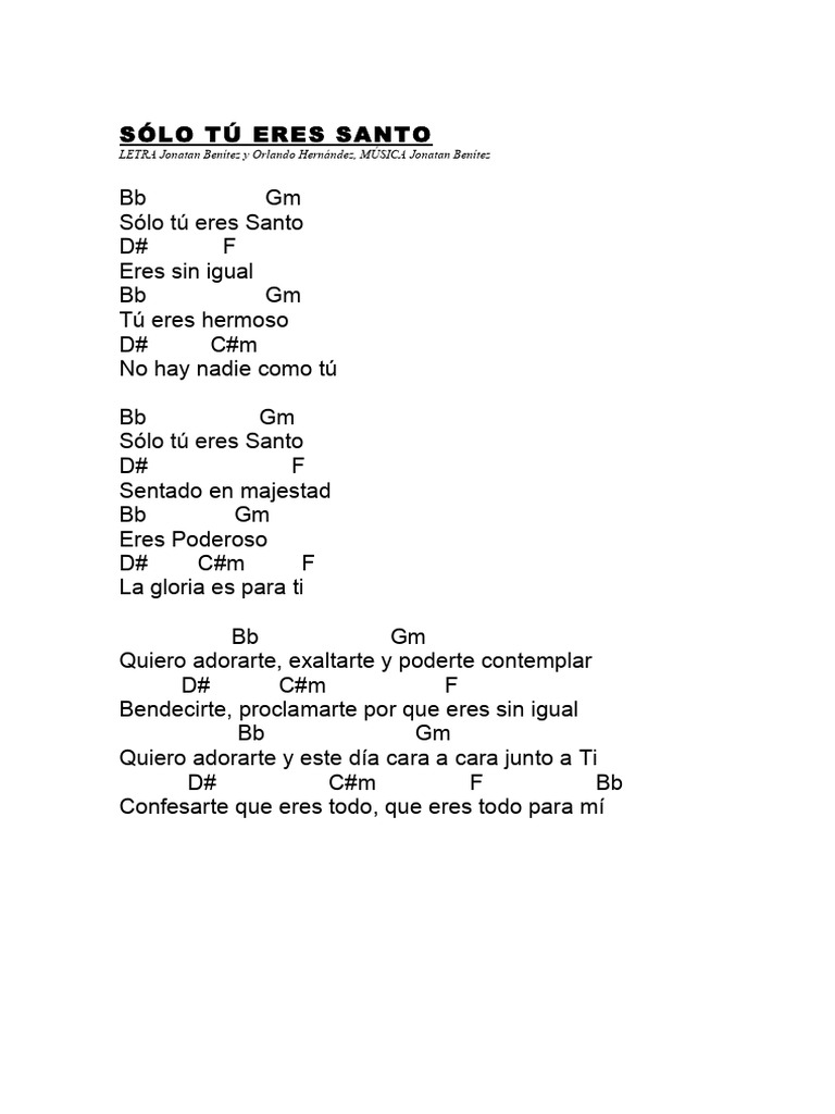 Solo Tu Eres Santo | PDF