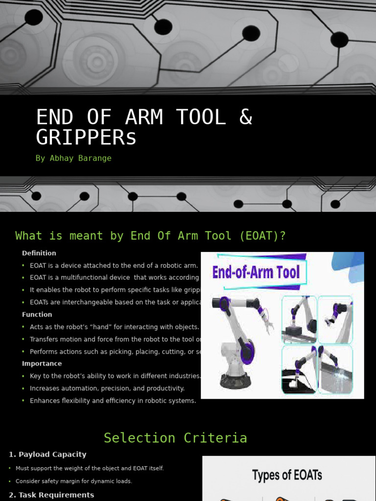 End of Arm Tool 0 Grippers | PDF | Robotics | Mechanical Engineering