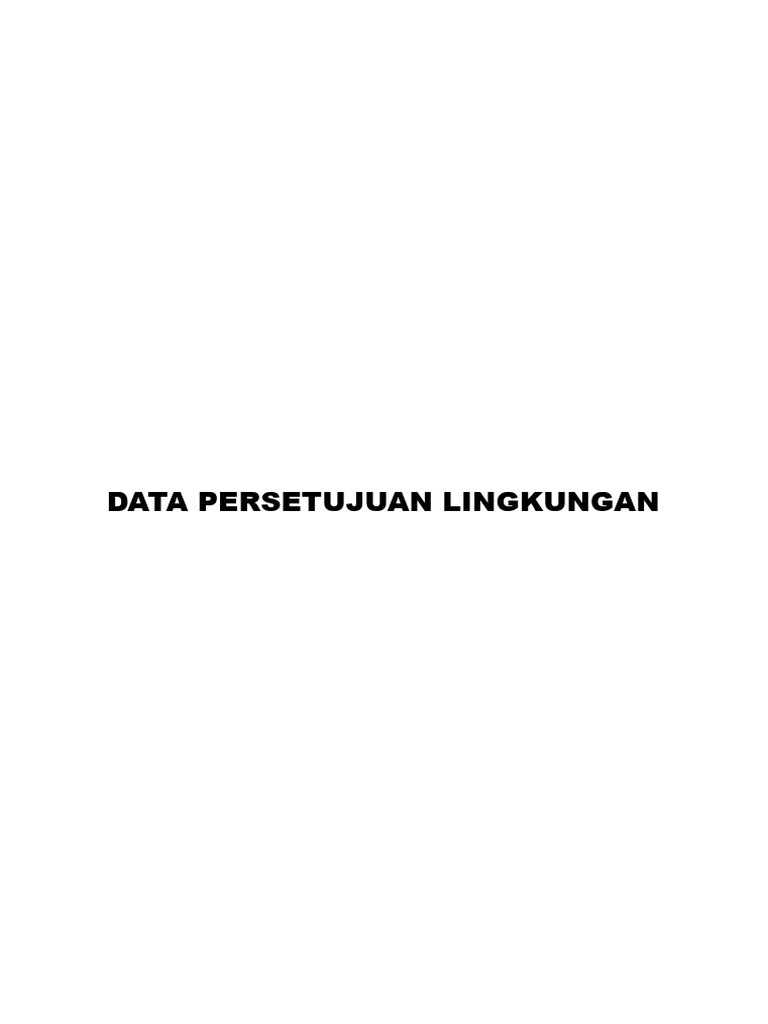 Data Persetujuan Lingkungan | PDF