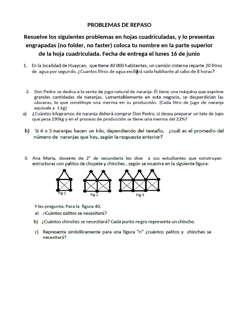 Problemas de Repaso | PDF