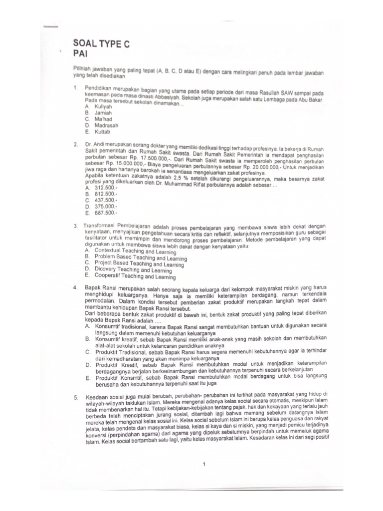 Soal Type C | PDF