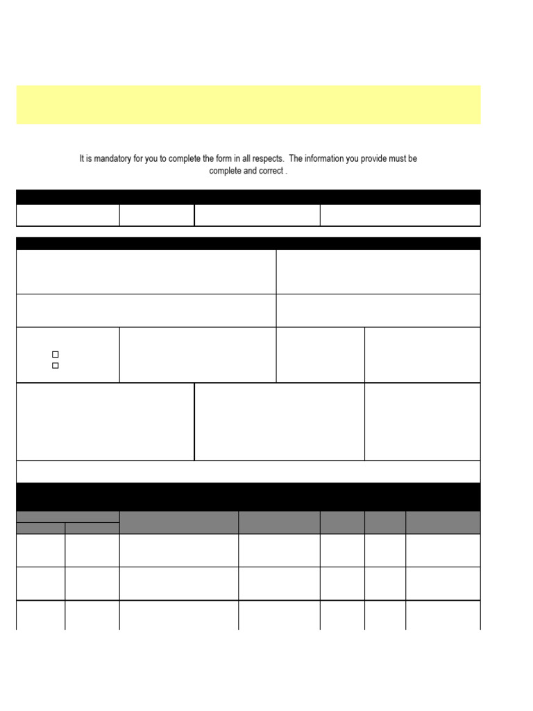 Blank - Project I-Background Verification Form | PDF