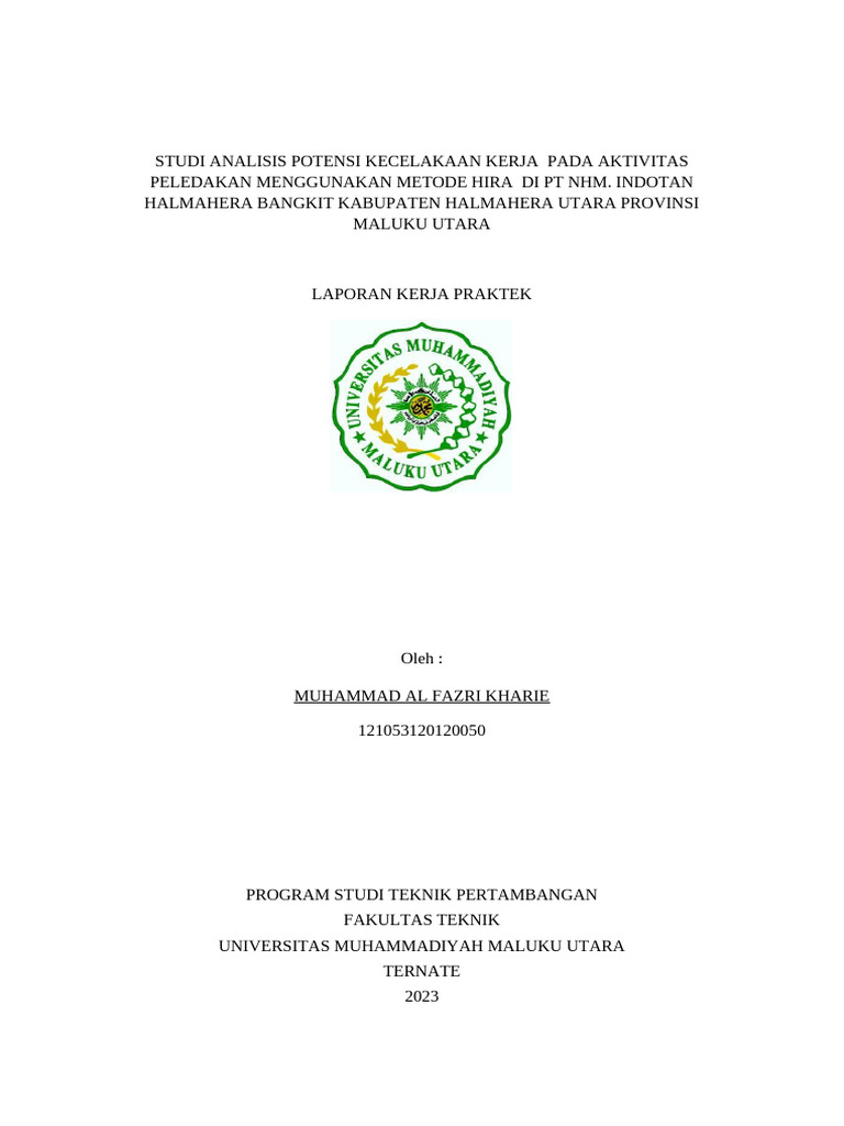 Studi Penerapan k3 Pemberaian Batuan Pada Peledakan Di PT NHM | PDF