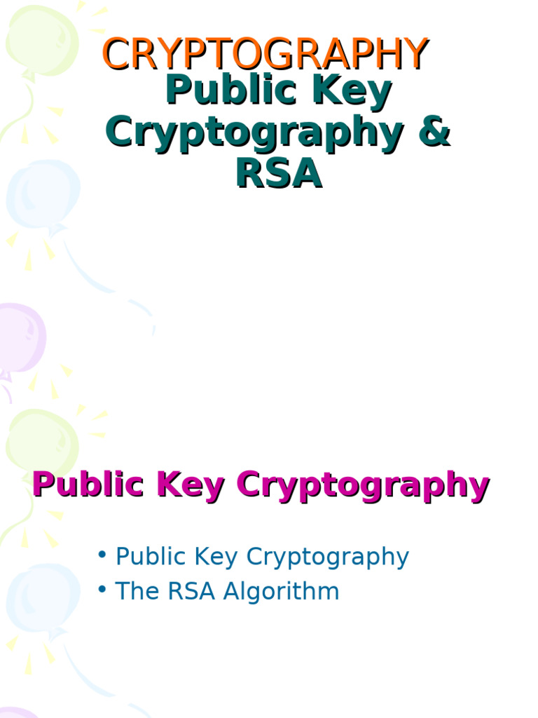 Lec 8- Public Key Cryptography | PDF | Cryptography | Public Key Cryptography