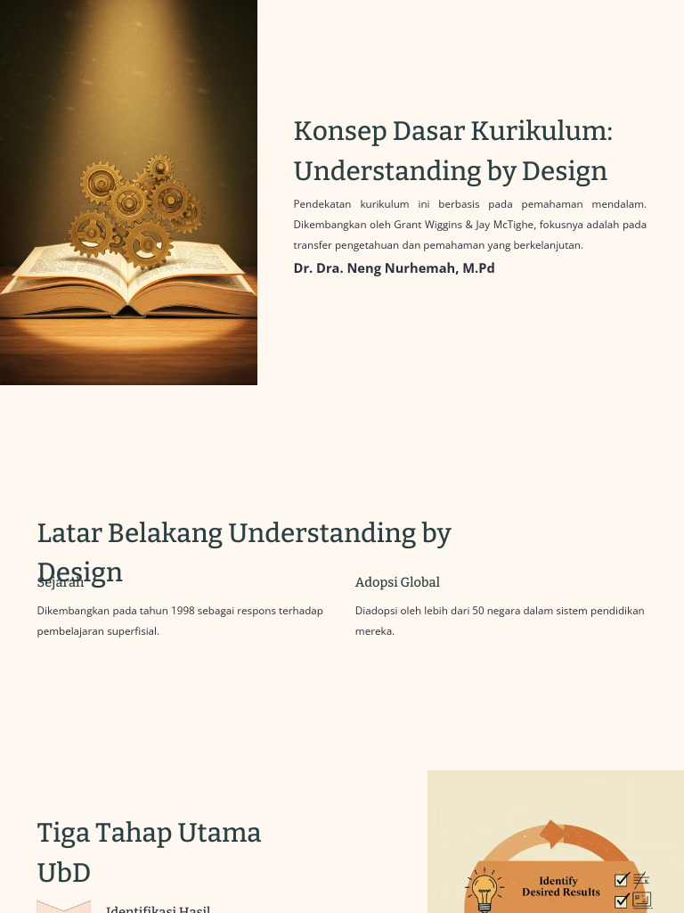Konsep Dasar Kurikulum Understanding by Design | PDF