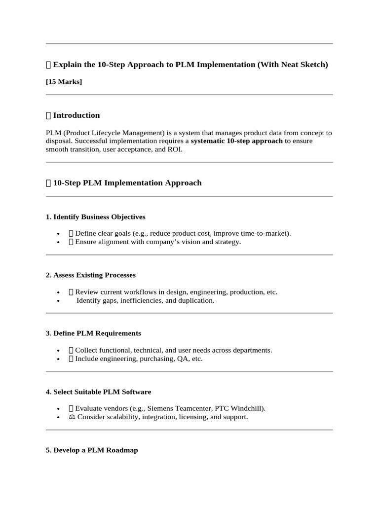 PLM System Architecture Overview | PDF | Product Lifecycle | Enterprise ...