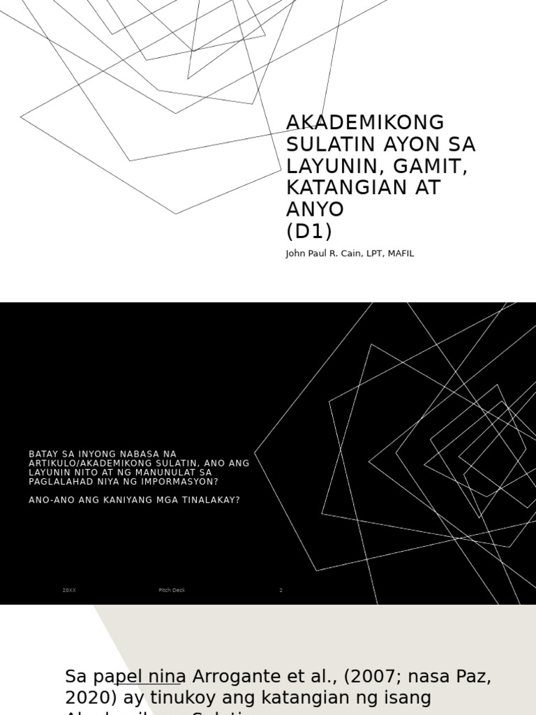 Layunin, Gamit, Katangian at ANyo NG Isang Akademikong SUlatin | PDF