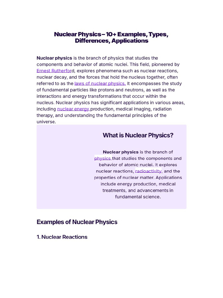 Nuclear Physics | PDF