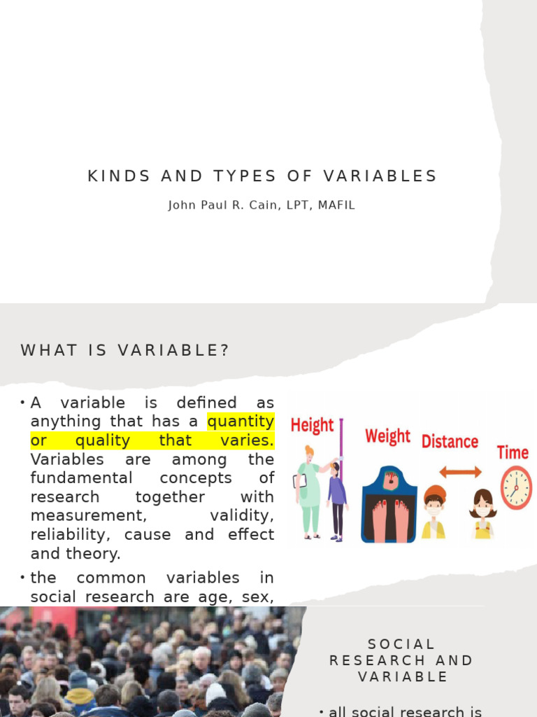 Kinds and Types of Variables | PDF | Level Of Measurement | Dependent ...