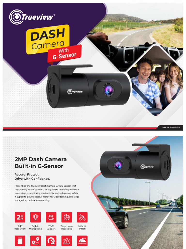 2MP Dash Camera With G Sensor Datasheet | PDF