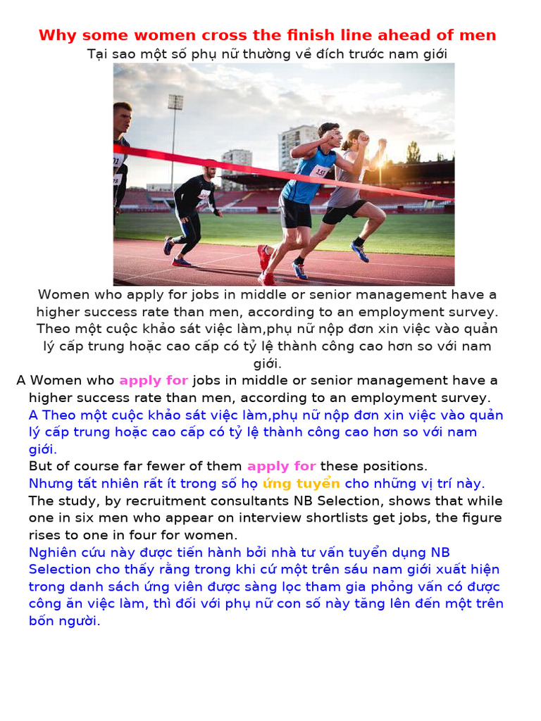 Why Some Women Cross The Finish Line Ahead of Men | PDF