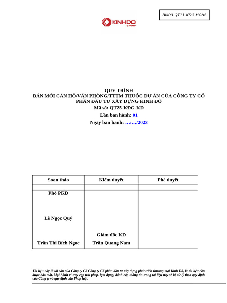 BM04-QT11-KĐG - 302 Cau Giay - Bao Cao Ket Qua Kiem Soat Cong No Van Hanh Thang 6.2023 | PDF