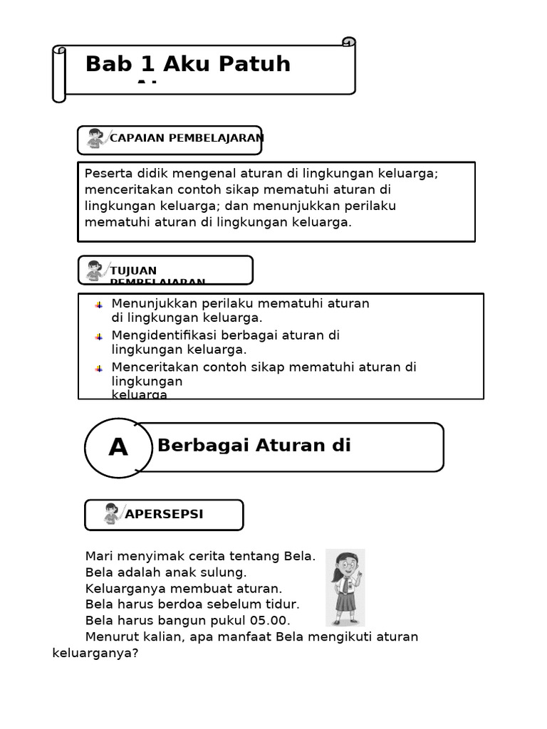 Modul Ajar PP Bab 1 Aturan Di Rumah | PDF