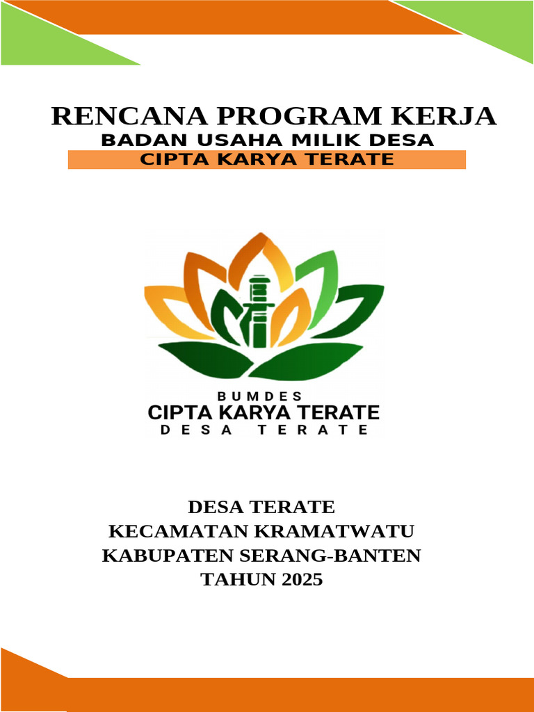Program Kerja - BUM Desa | PDF