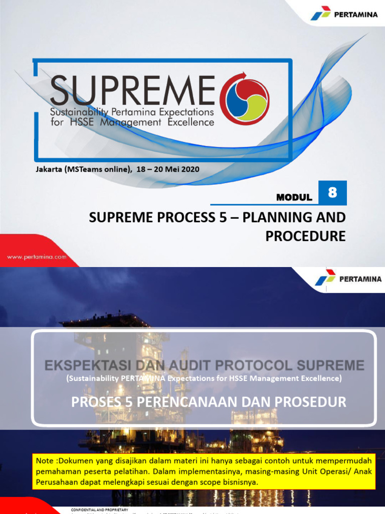 Modul 8 Proses 5 Supreme - Planning Procedure | PDF