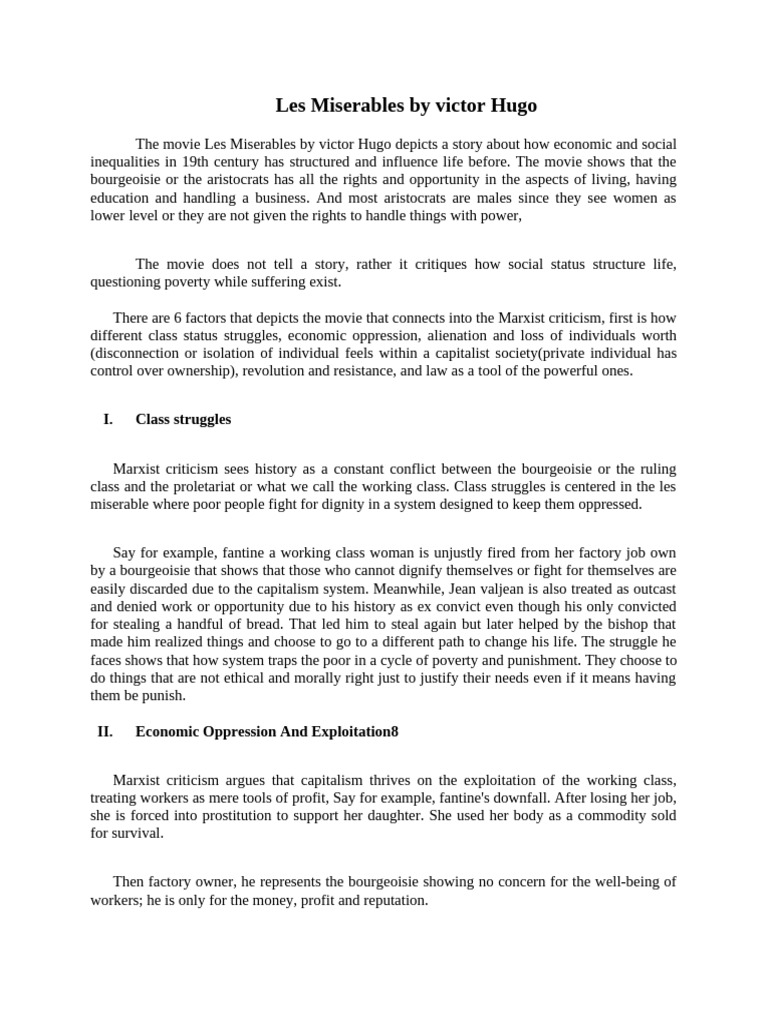 Les Miserables by Victor Hugo 114920 | PDF | Les Misérables | Marxism