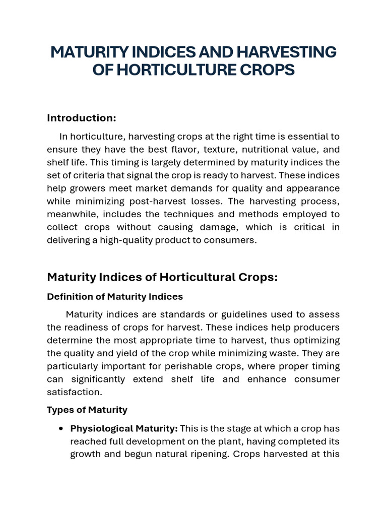 Horticulture Assignment 2024 | PDF | Vegetables | Agriculture