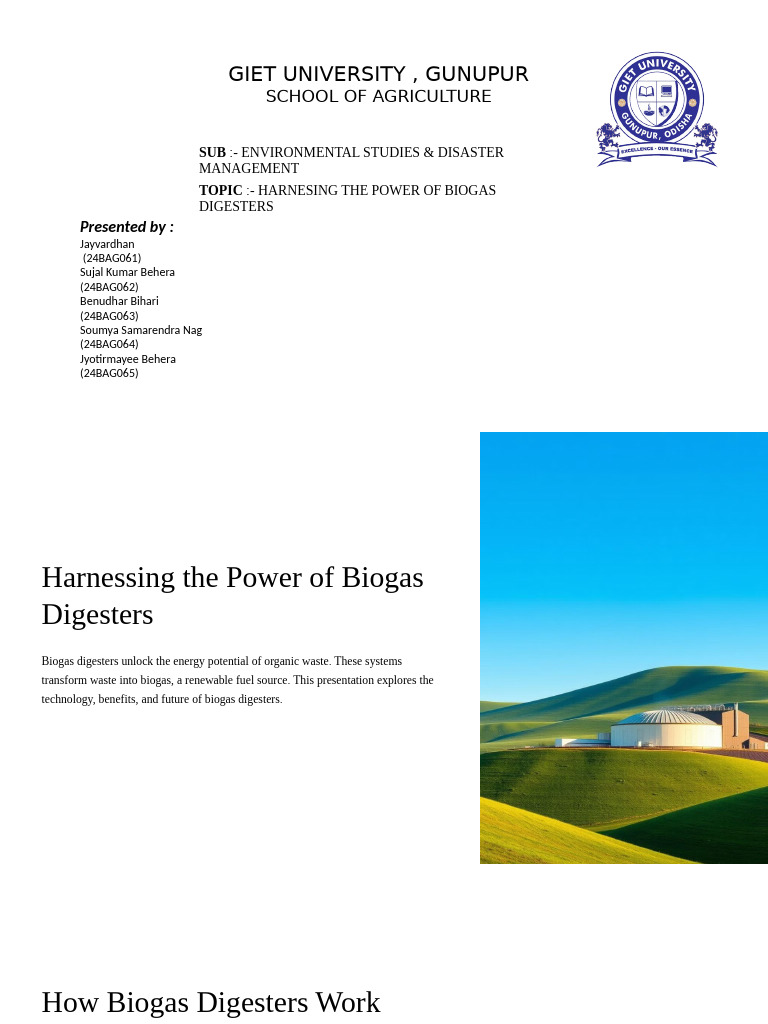 Harnessing The Power of Biogas Digesters | PDF | Anaerobic Digestion | Biogas