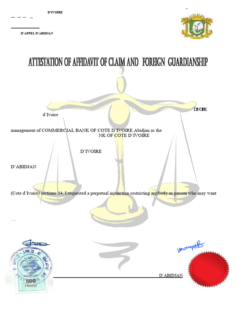 Florence Affidavit of Claim | PDF