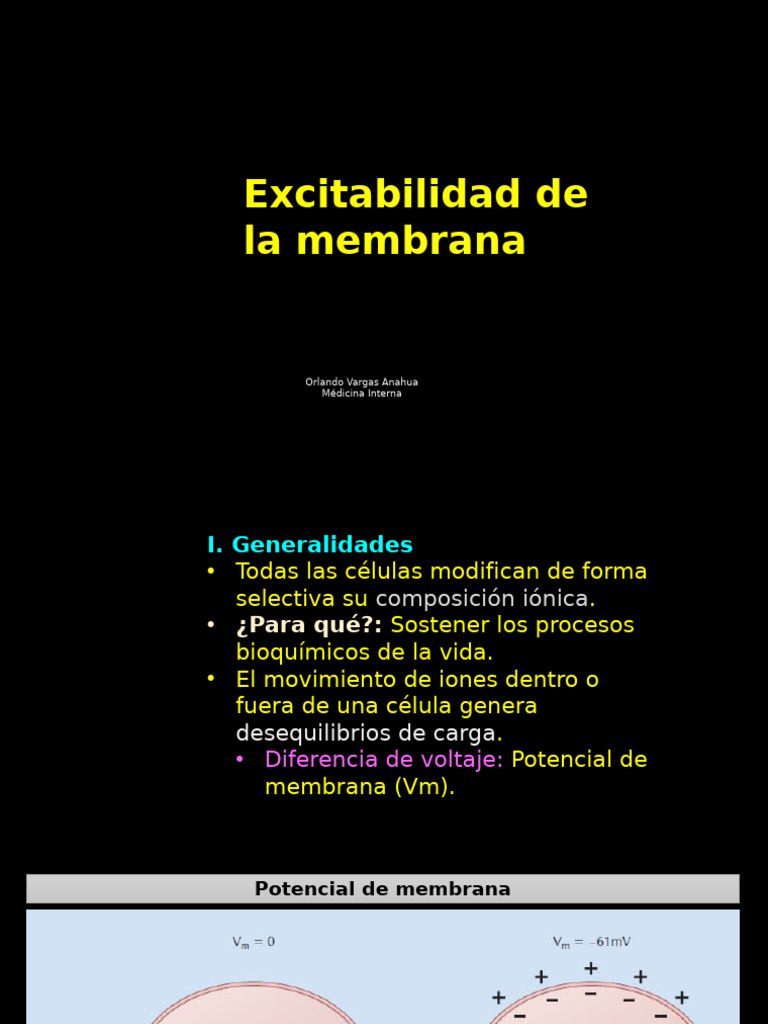 Excitabilidad y Potenciales de Membrana | PDF | Canal de iones ...