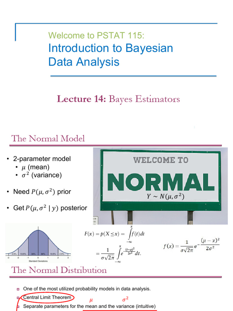 Bayes Estimators in Normal Models | PDF | Normal Distribution ...