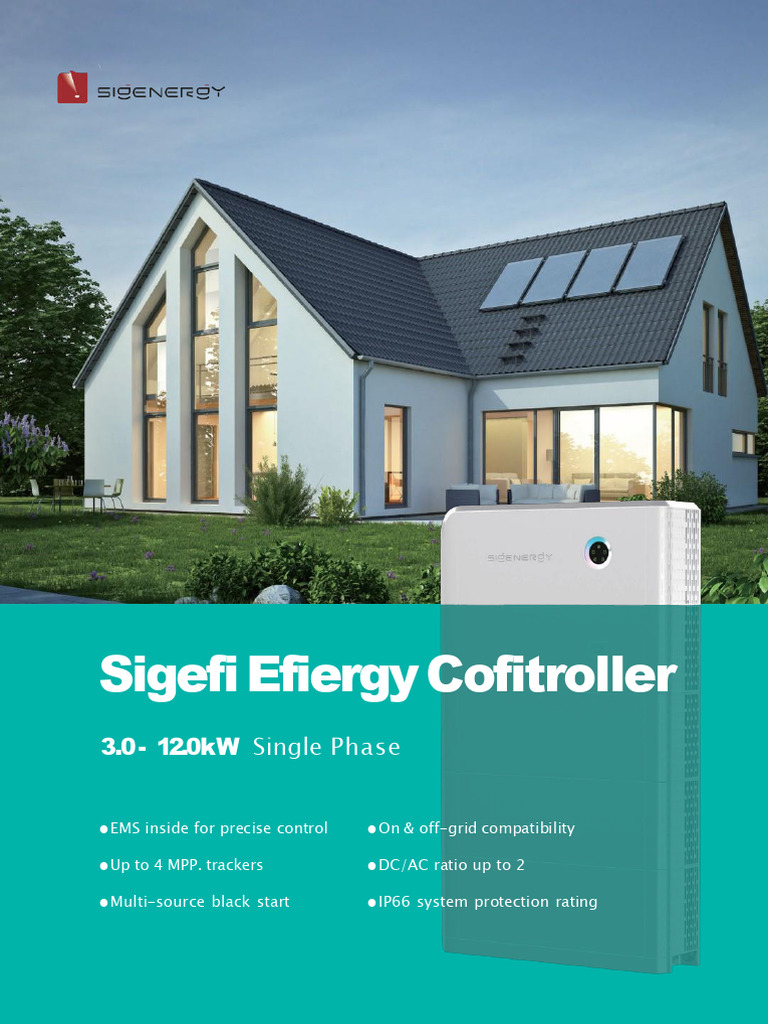 SigenStor Datasheet | PDF | Power Engineering | Electrical Components