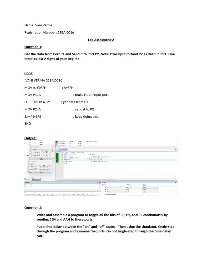 Microprocessors and Microcontrollers Lab | PDF | Integrated Circuit | Office Equipment
