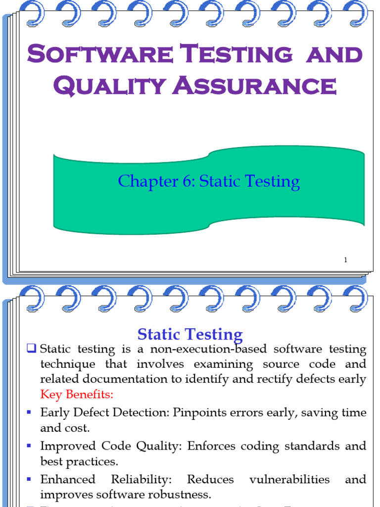 Chapter 6: Static Testing | PDF | Software Testing | Software