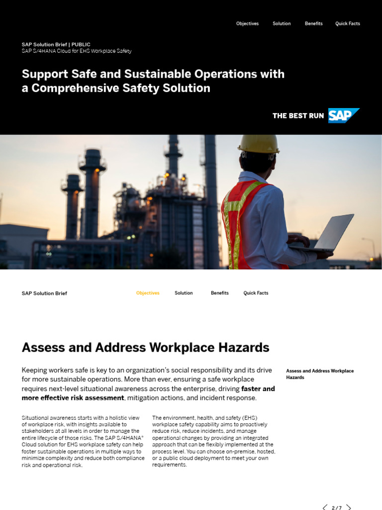 Support Safe and Sustainable Operations With A Comprehensive Safety ...