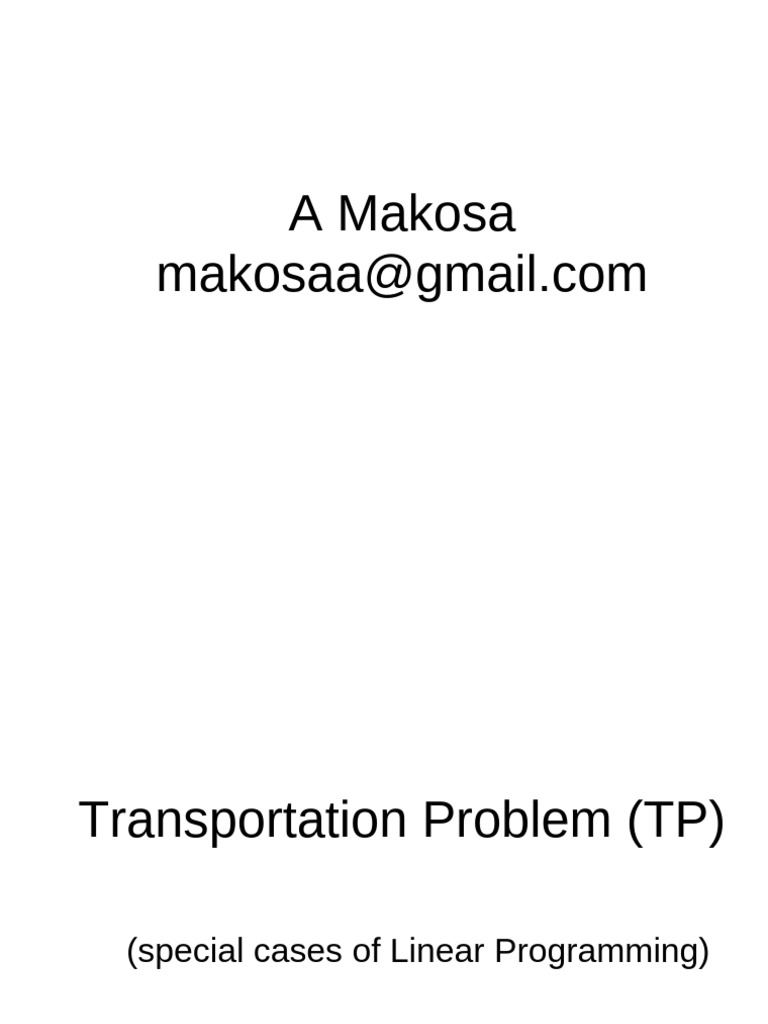 Unit 4 Transportation Problems | PDF | Mathematical Optimization | Mathematics