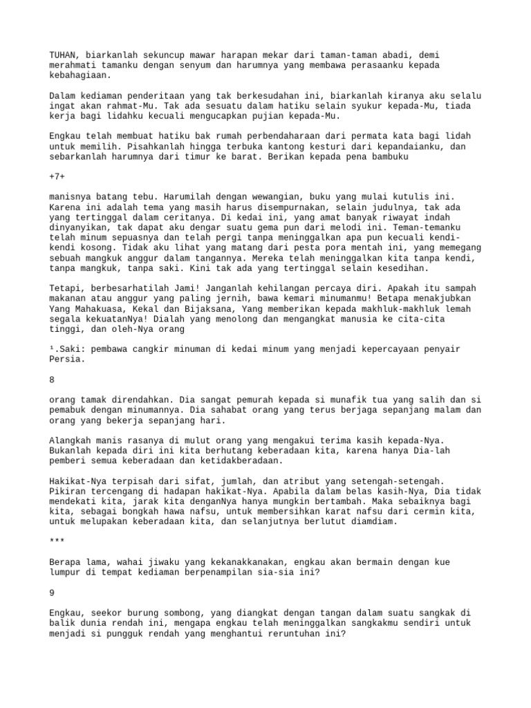 Chapter 1 Prolog Yusuf and Zulaikha | PDF