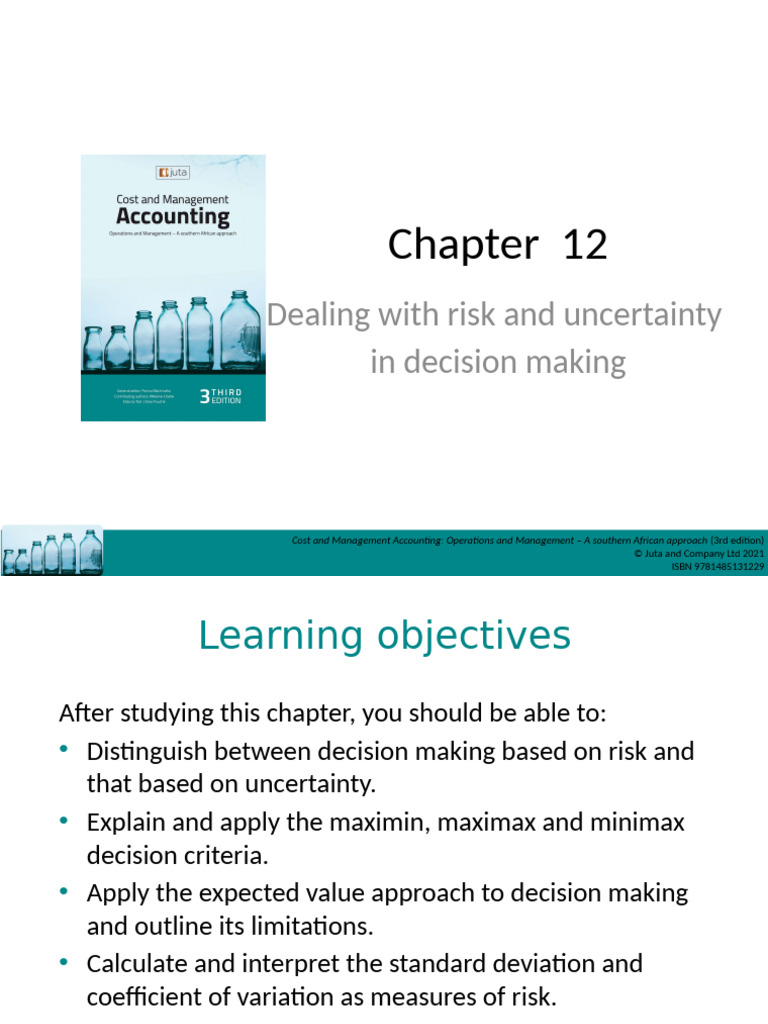Unit 5 Dealing With Risk Uncertainty | PDF | Standard Deviation | Risk
