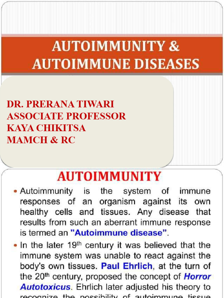 Overview of Autoimmune Disorders | PDF | Autoimmune Disease ...