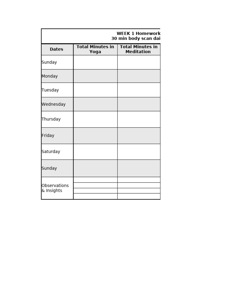 Home Practice For Week 1 | PDF