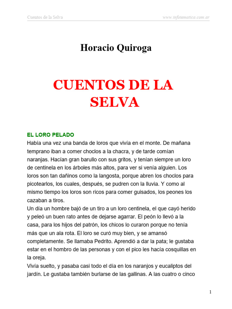 El Loro Pelado Texto | PDF