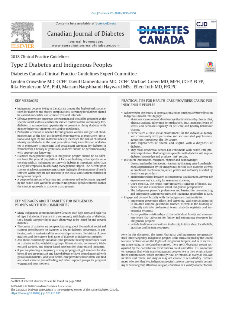 Ch38-Type-2-Diabetes-and-Indigenous-Peoples | PDF | Prediabetes ...