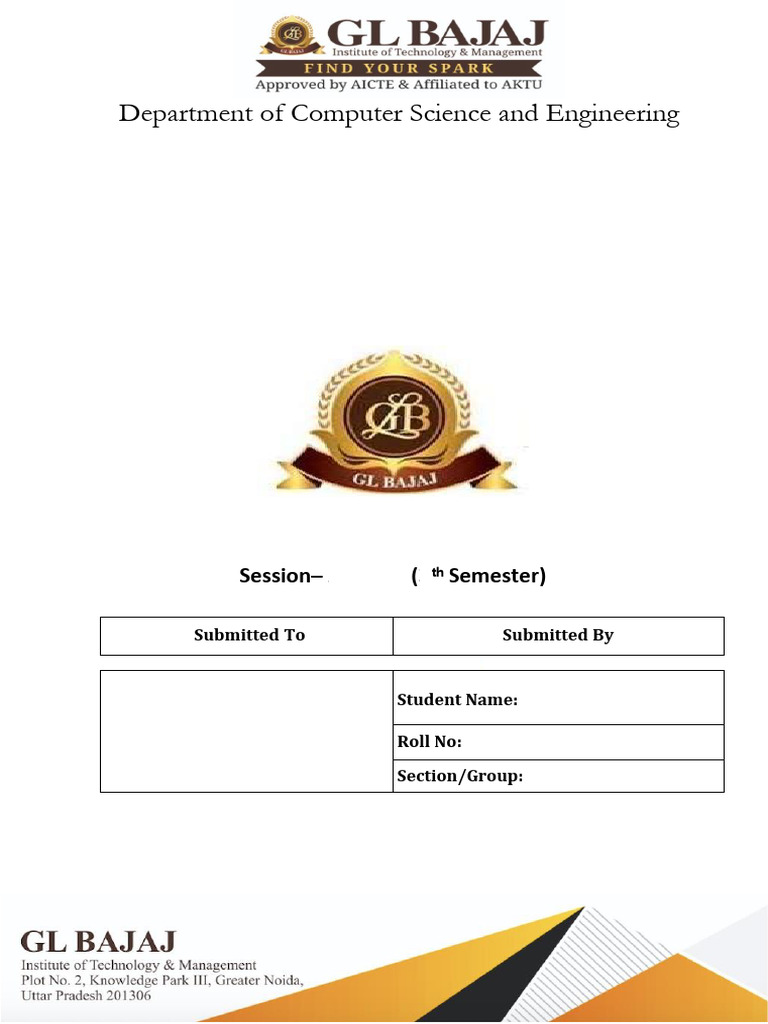 Lab Front Page (BCS 351) | PDF