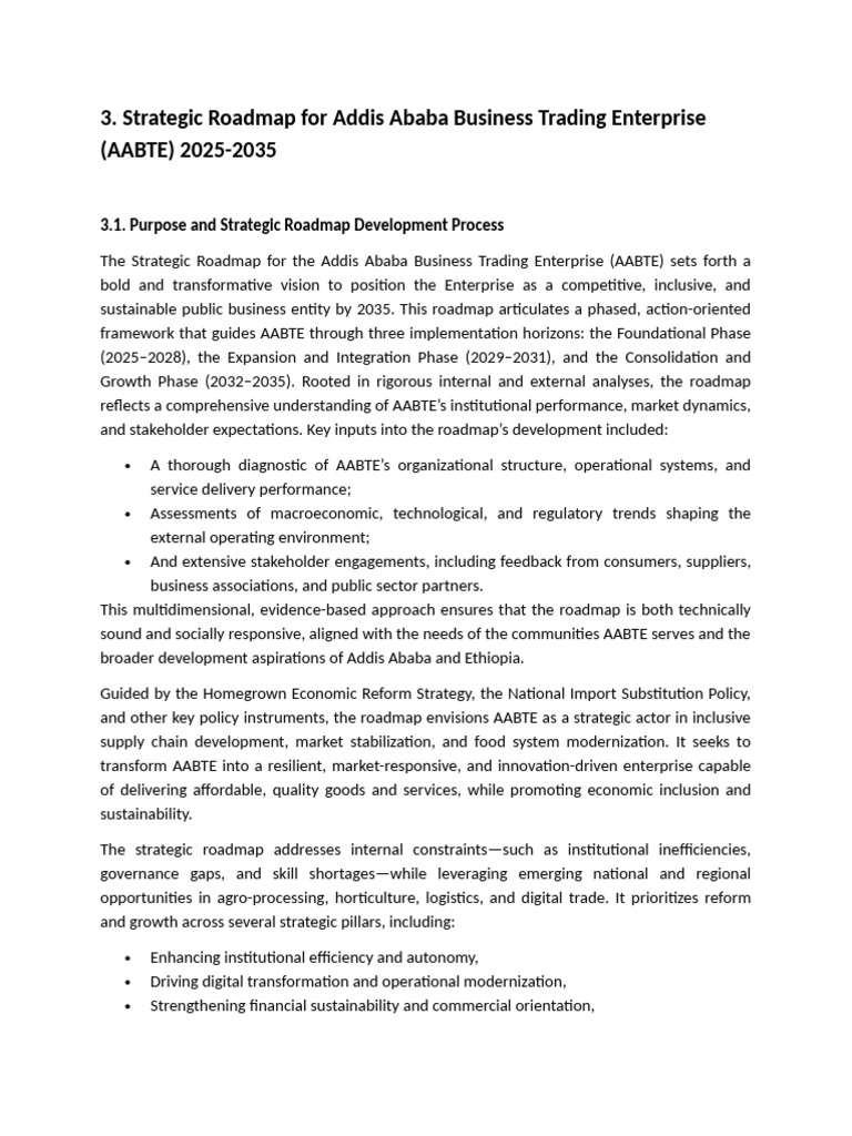 Chapter 3 - Strategic Roadmap For AABTE-2025-2035-V1 | PDF | Strategic ...