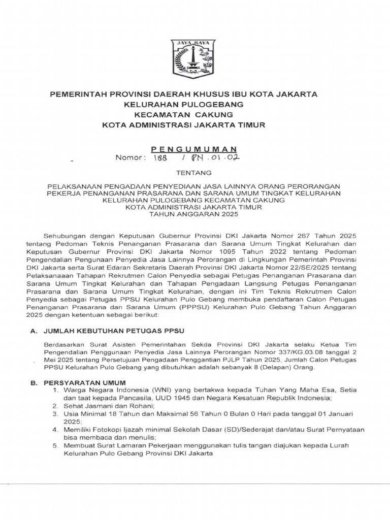 Ppsu Pulogebang 8 | PDF